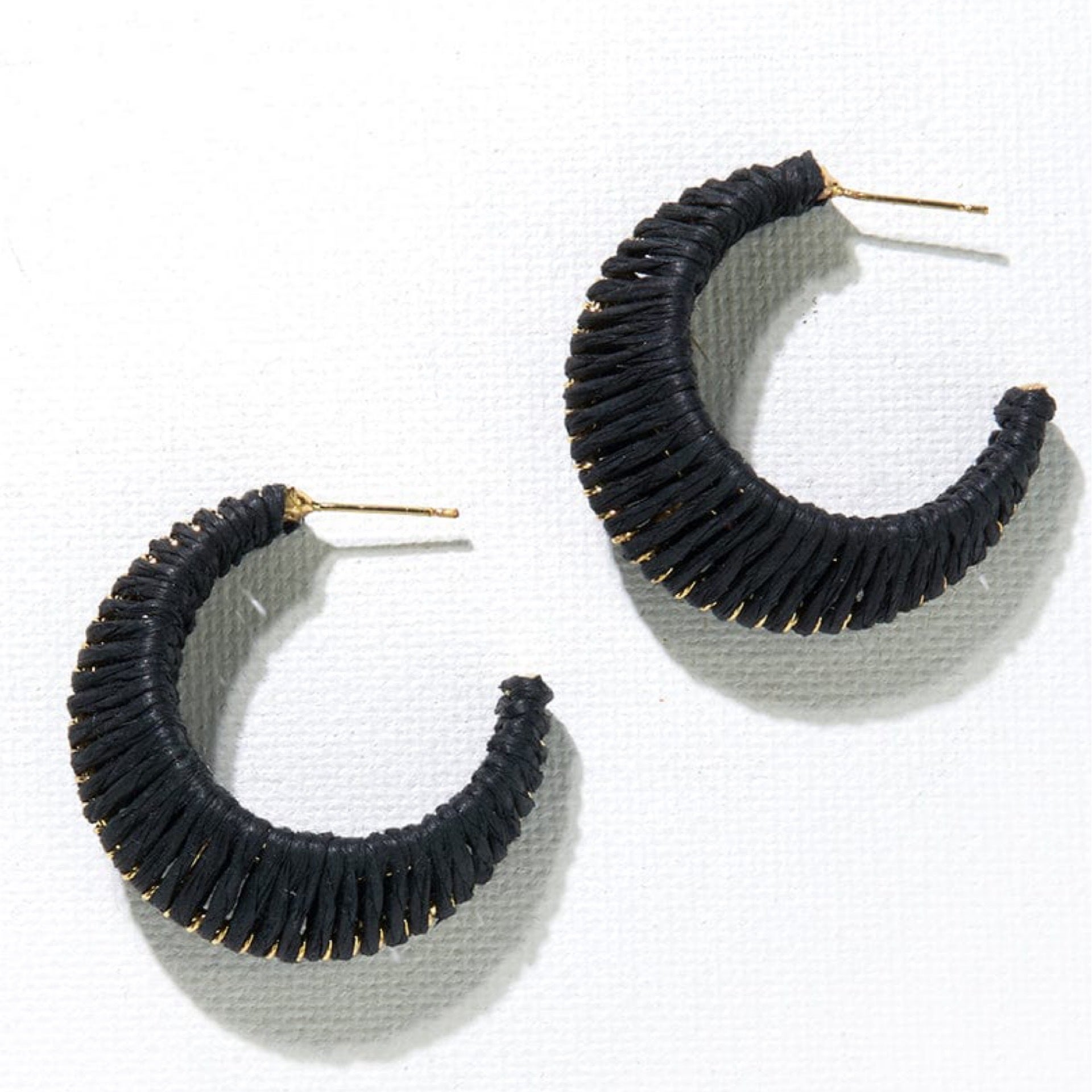 Twine and dine white hoop earring store